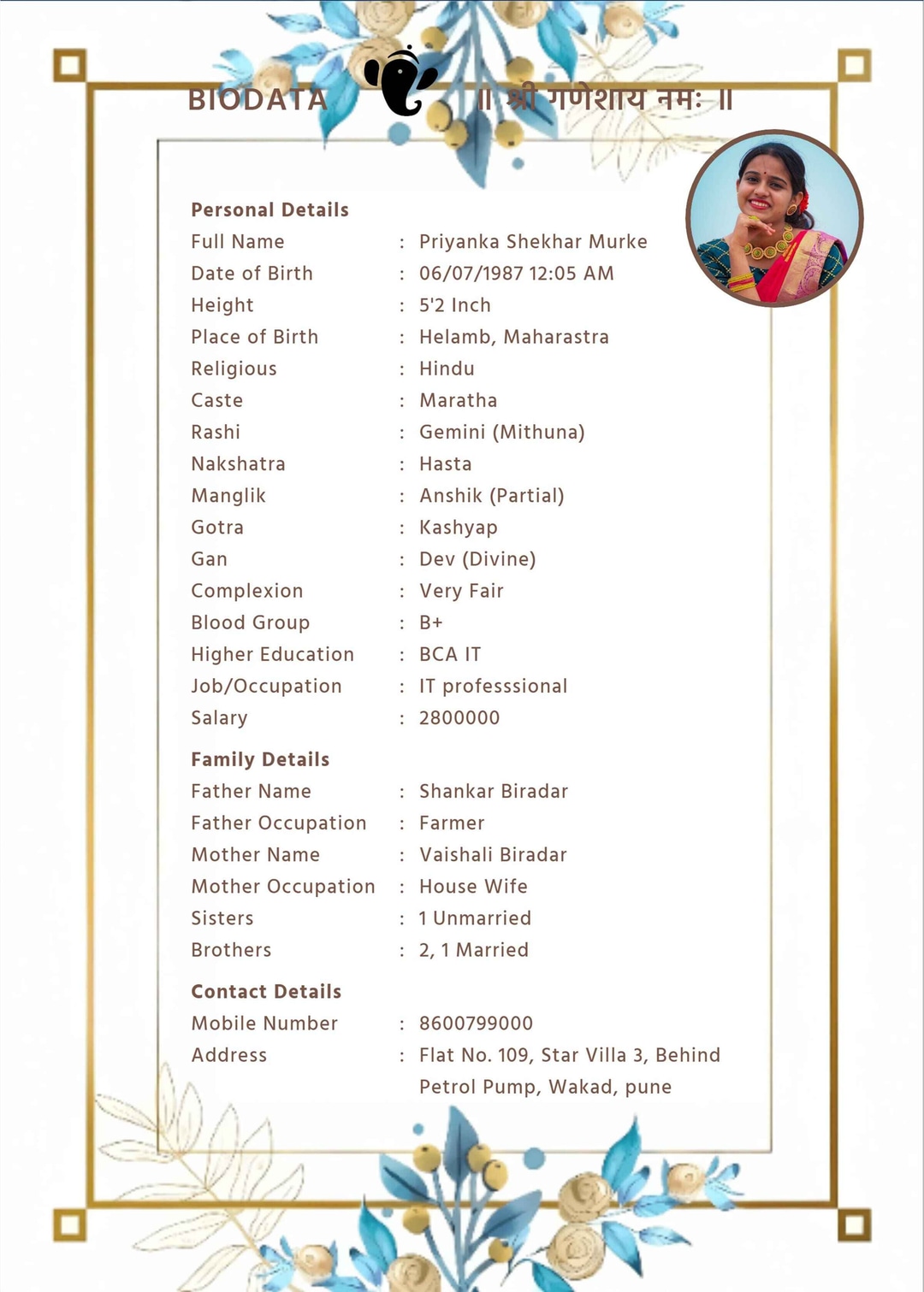 Free Biodata For Marriage Maker | BiodataForMarriage.org